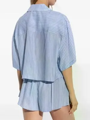 Alexander Wang Striped Elastic-waist Shorts