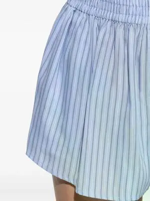 Alexander Wang Striped Elastic-waist Shorts