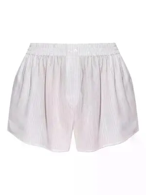Alexander Wang Pinstripe Elastic-waist Shorts - White