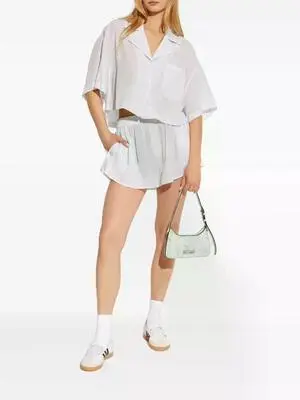 Alexander Wang Pinstripe Elastic-waist Shorts - White