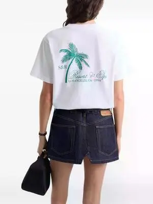 SPORTY & RICH Palm Tree Print T-shirt