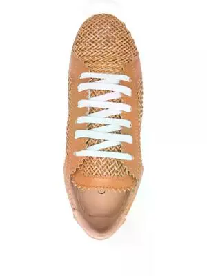 Casadei Nexus Hanoi Woven Platform Sneakers - Brown