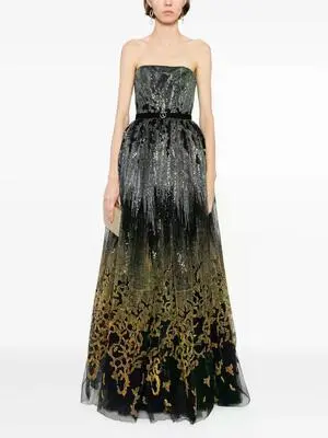 SAIID KOBEISY Embroidered Maxi Dress