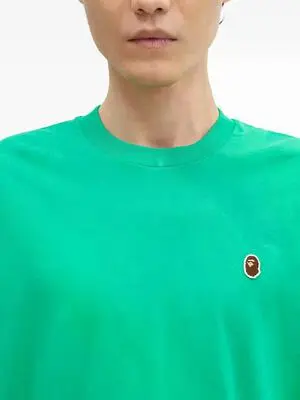 A BATHING APE Logo-appliqué Cotton T-shirt - Green