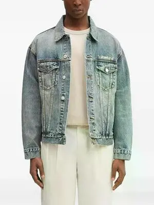 A BATHING APE Logo-embroidered Denim Jacket