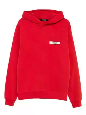 Jacquemus Gros Grain Hooded Sweatshirt - Red