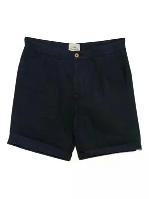 PENINSULA SWIMWEAR Pleated Cuffed Bermuda Shorts