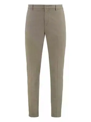 DONDUP Stretch-cotton Straight-leg Pants - Neutrals
