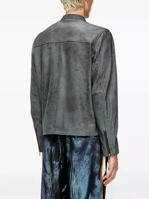 DIESEL® L-evert-a Logo-print Leather Jacket