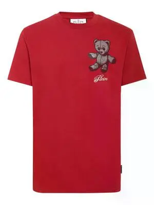 Philipp Plein Teddy Bear Strass T-shirt - Red