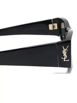 Saint Laurent Logo-detail Sunglasses - Black