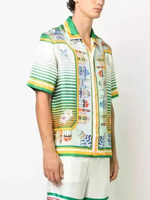 Casablanca Graphic-print Silk Shirt - White