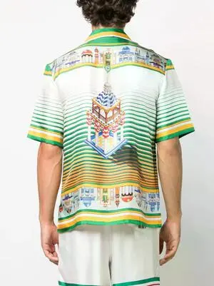 Casablanca Graphic-print Silk Shirt - White