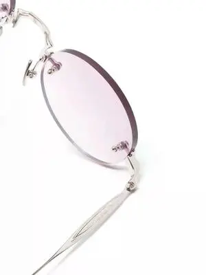 Matsuda M5002 Oval-frame Sunglasses - Silver