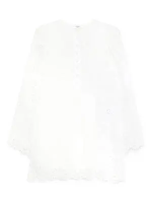 Chloé Cotton Voile Mini Dress - White