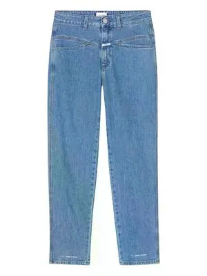 Closed High-waisted Straight Leg Jeans - Blue