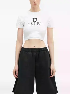 Vetements Eye-chart Cropped Top