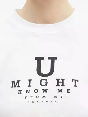 Vetements Eye-chart Cropped Top