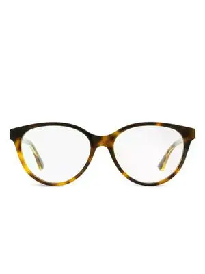 Gucci Web-detail Cat-eye Frame - Brown
