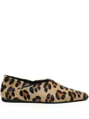 Closed Leopard Print Ballerinas