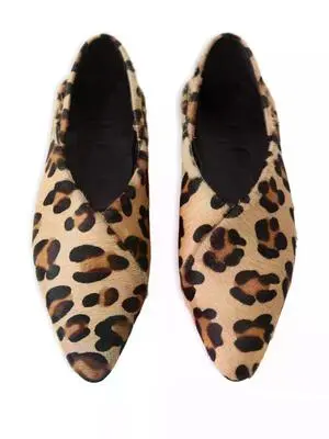Closed Leopard Print Ballerinas