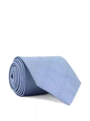 TOM FORD Ribbed Silk Tie - Blue