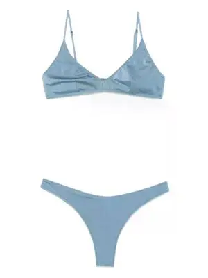 MC2 SAINT BARTH Triangle Bikini Top - Blue