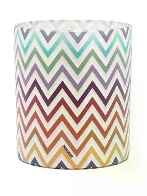 Missoni Zigzag-printed Candle - White