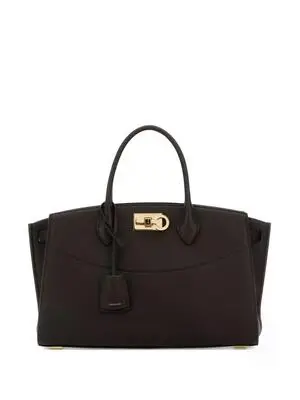 FERRAGAMO Studio Leather Tote - Brown