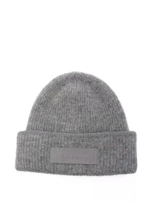 Jacquemus Le Bonnet Gros Grain Beanie Hat - Grey