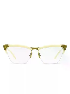 Gucci Bamboo-detail Cat-eye Glasses - Gold