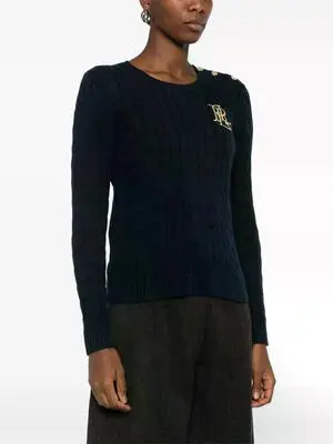 Ralph Lauren Montiva Cable-knit Cotton Sweater - Blue