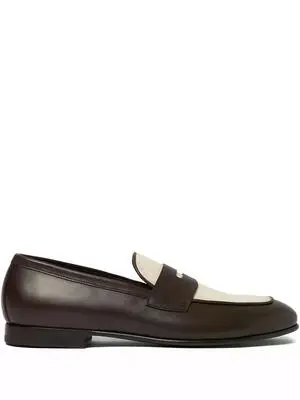 SCAROSSO Austin Leather Penny Loafers