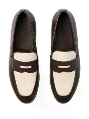 SCAROSSO Austin Leather Penny Loafers