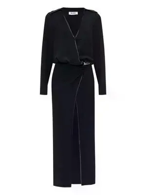 Attico Wrap-front Split Maxi Dress