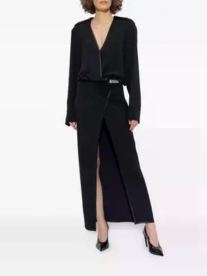 Attico Wrap-front Split Maxi Dress