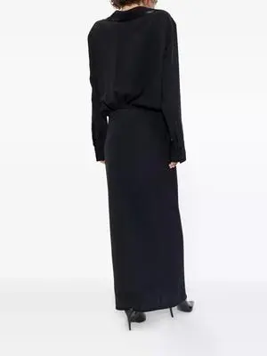 Attico Wrap-front Split Maxi Dress