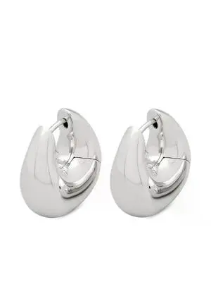 Tom Wood Medium Bao Hoop Earrings - Silver
