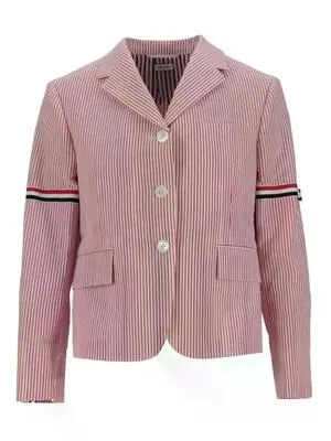 Thom Browne Striped-pattern Blazer - Red
