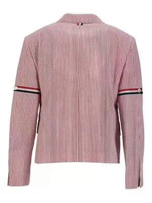Thom Browne Striped-pattern Blazer - Red