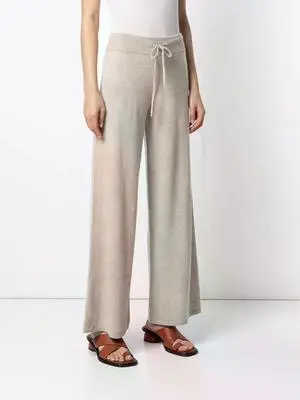 LISA YANG Drawstring Wide-leg Cashmere Trousers - Neutrals