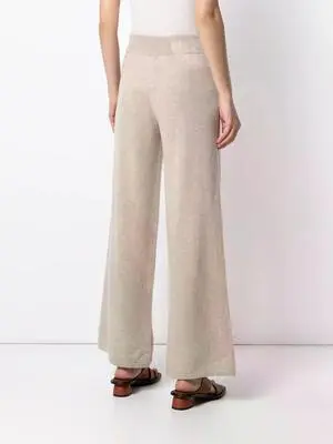 LISA YANG Drawstring Wide-leg Cashmere Trousers - Neutrals