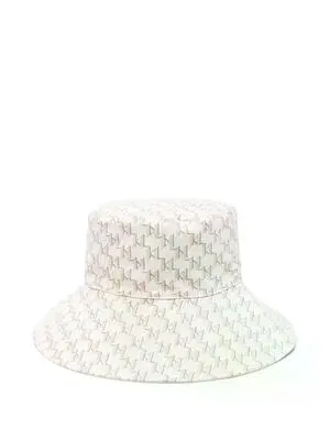 Karl Lagerfeld Monogram-pattern Bucket Cap - Neutrals