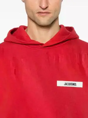 Jacquemus Gros Grain Hooded Sweatshirt - Red