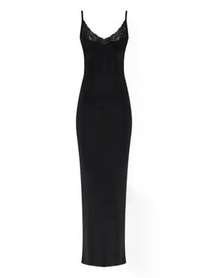 SELF-PORTRAIT Lace Insert Dress - Black