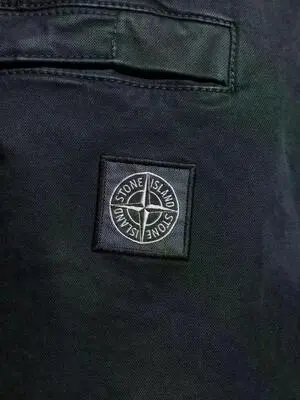 Stone Island Cotton Trousers With Compass Patch