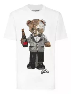 Philipp Plein Teddy Bear Sequin T-shirt - White
