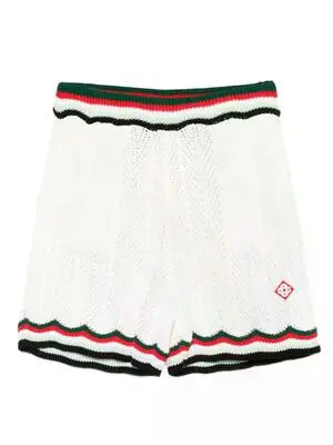 Casablanca Stripe-trim Shorts - White