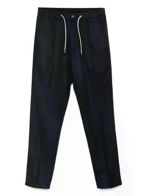 Herno Pleated Drawstring Trousers - Blue