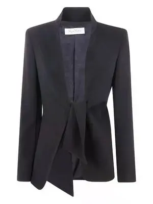 Max Mara Ghiotto Tie-fastening Blazer - Black